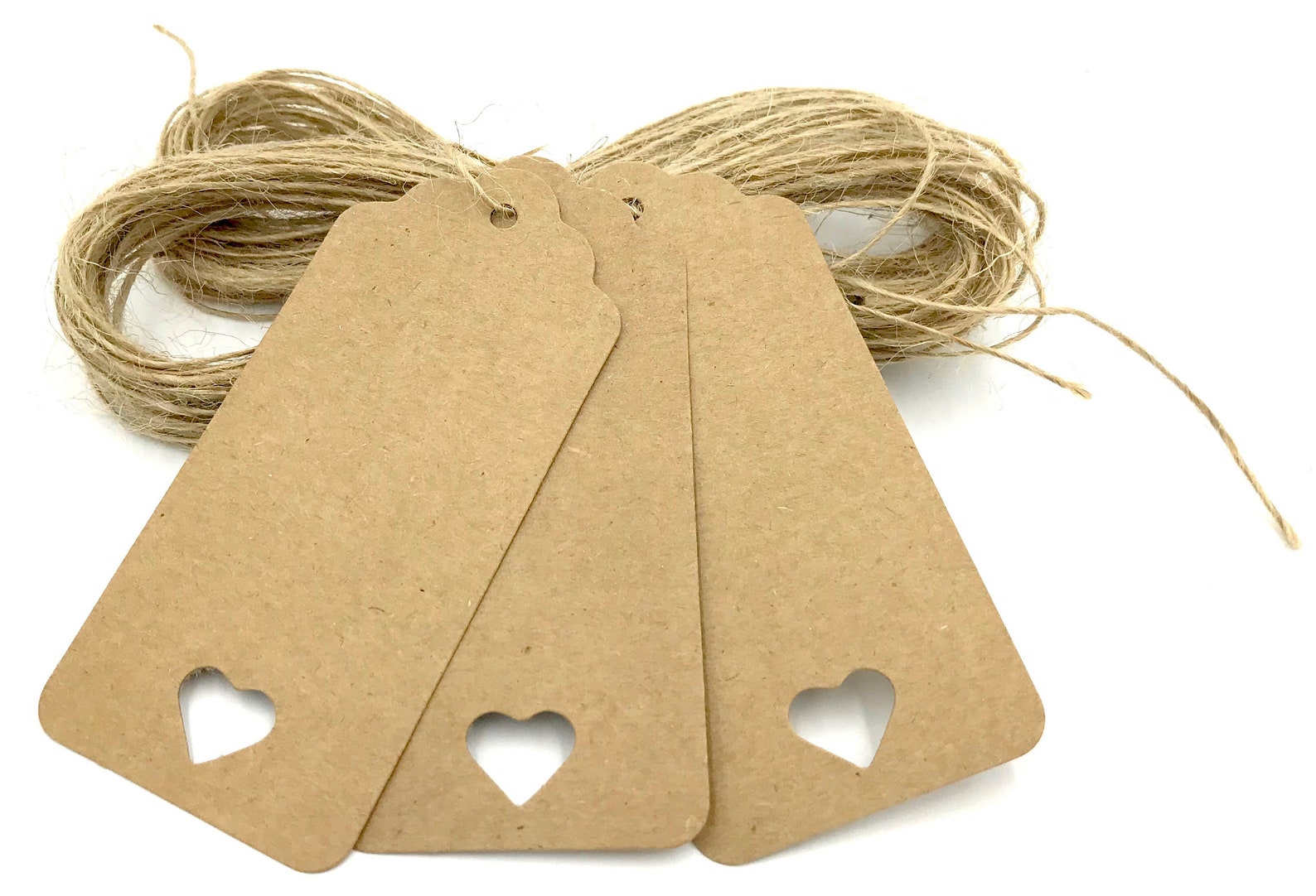 Pack of 10/25/50/100 Kraft Paper Gift Tags Scallop Blank Label ...