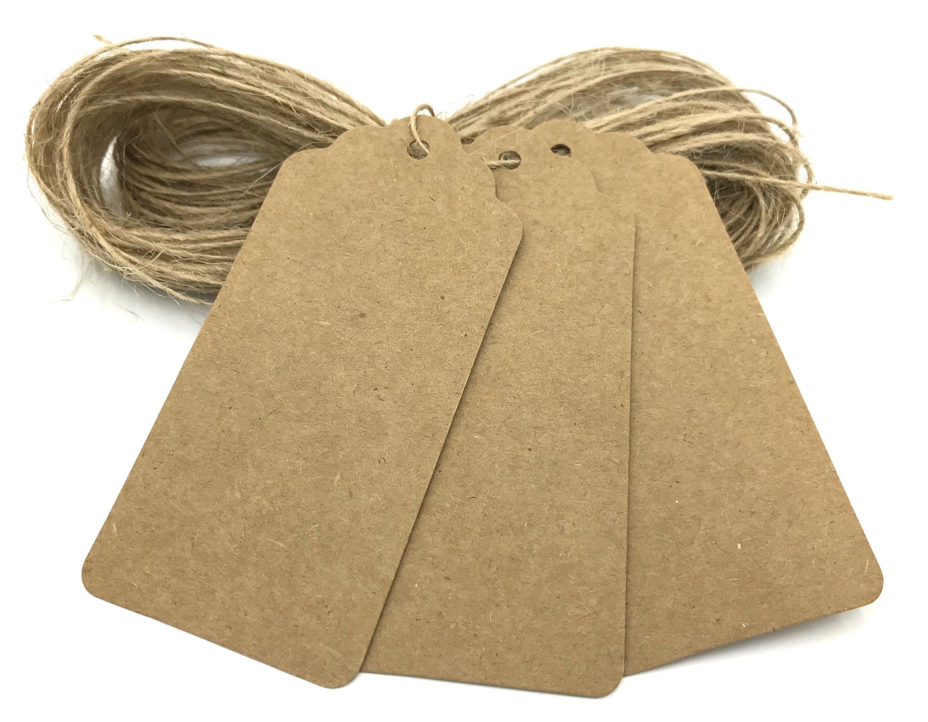 Pack of 10/25/50/100 Kraft Paper Gift Tags Scallop Blank Label ...