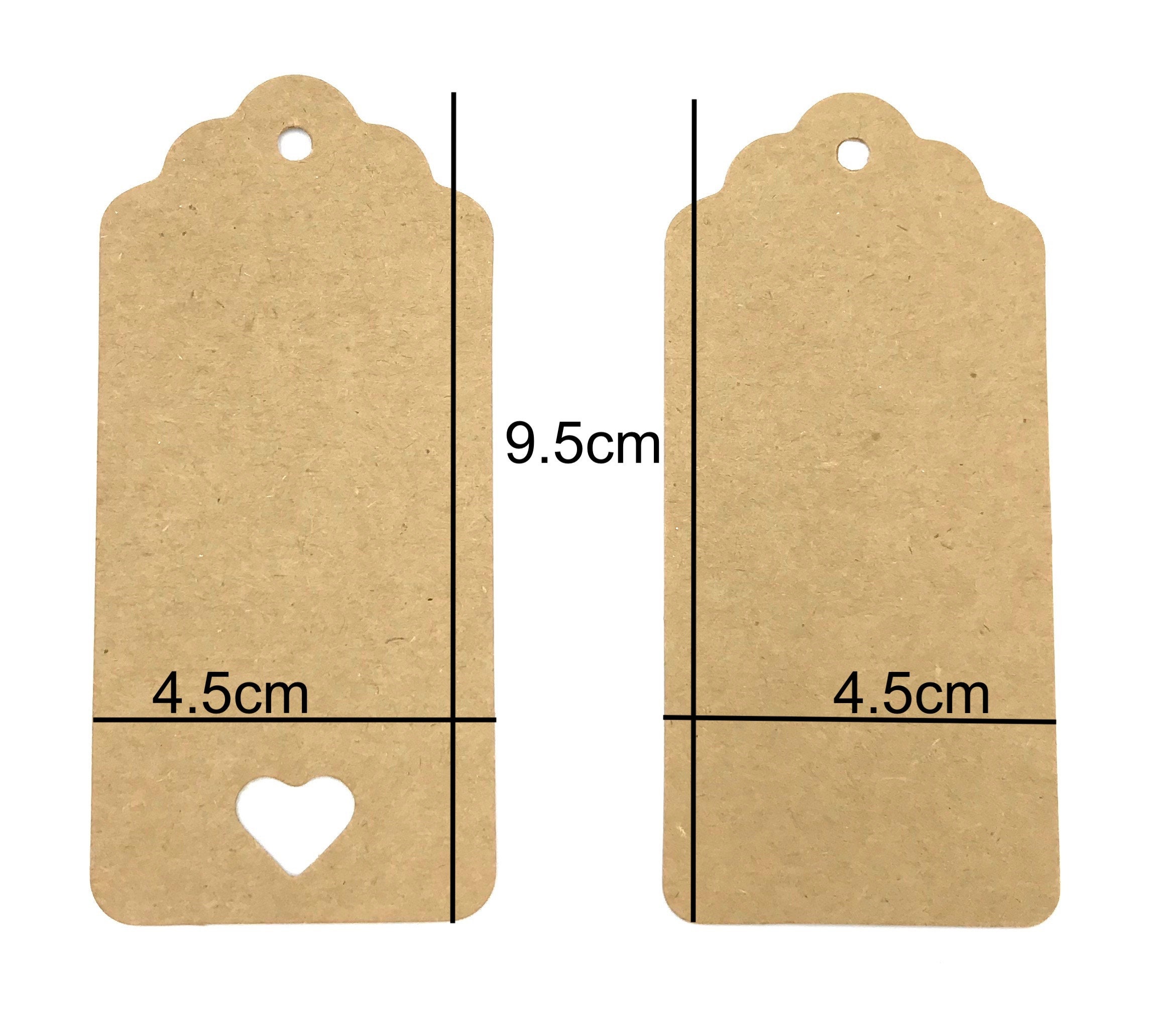 Pack of 10/25/50/100 Kraft Paper Gift Tags Scallop Blank Label ...