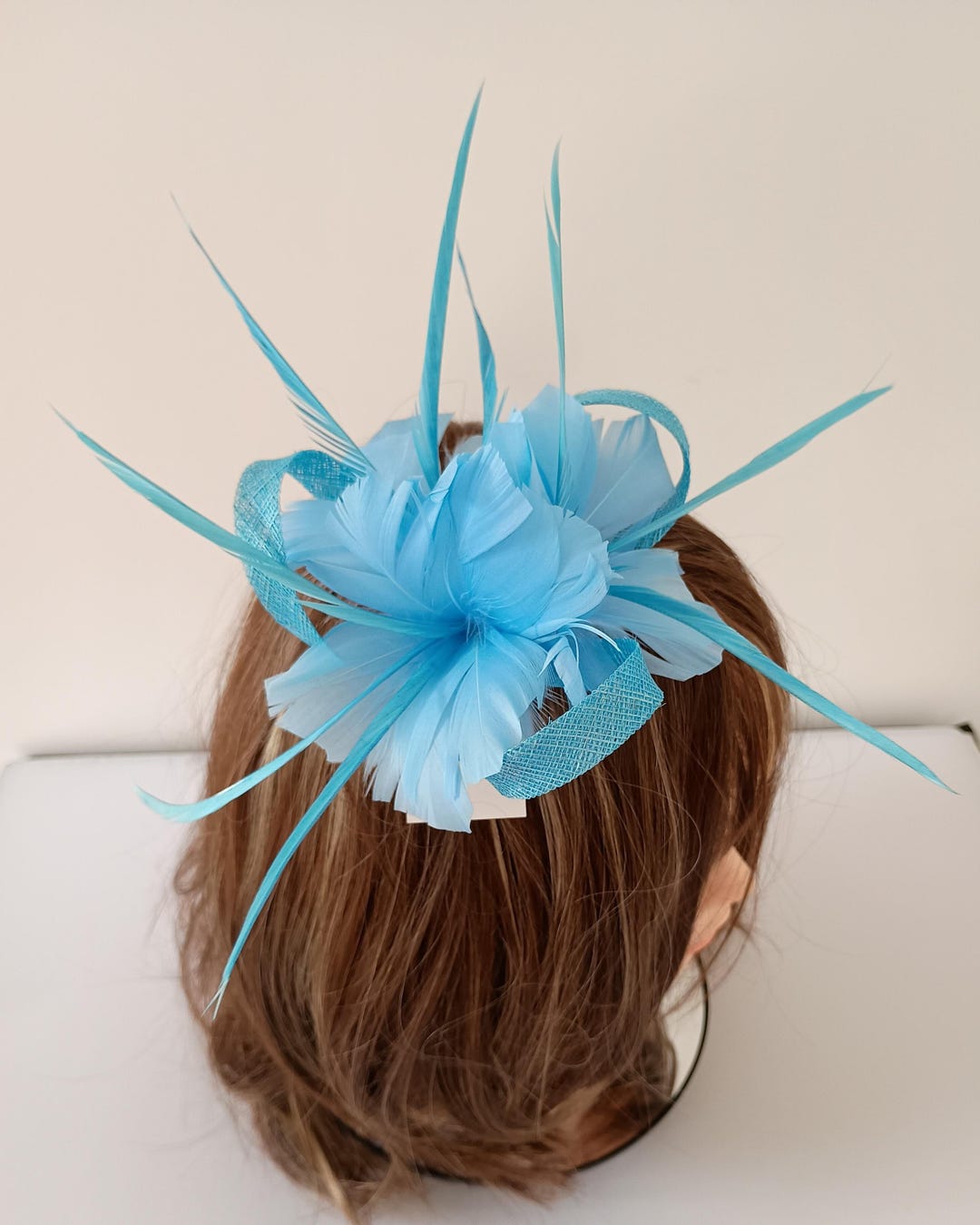 Sky Blue Small Fascinator for Wedding, Royal Ascot, Ladies Day, Wedding ...