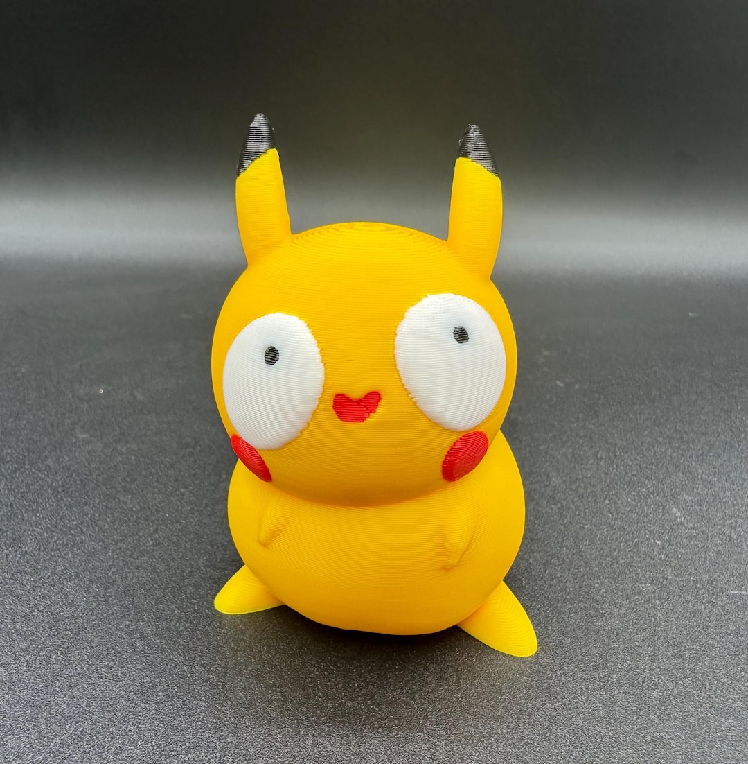 Pokemon “derpy” Pikachu Figurine - Etsy