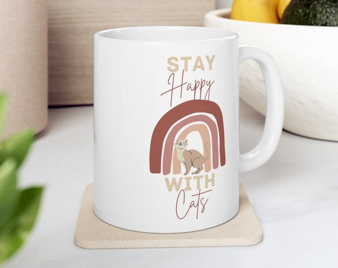 Fat Black and White Tuxedo Cat Coffee Mug 11oz & 15oz Cat Mugs Tuxedo ...