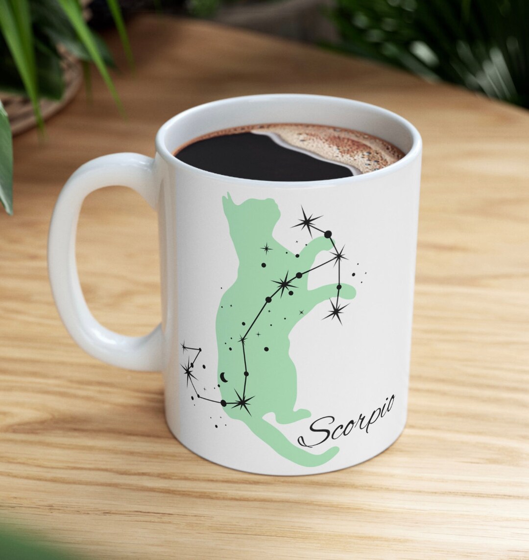 Custom Zodiac Cat Mugs 5 Colors 11oz and 15oz Cat Mug Cat Zodiac Mugs ...