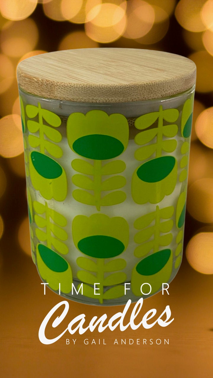 Retro Green Candle Vintage Design Candle Mid Century Modern Candles ...