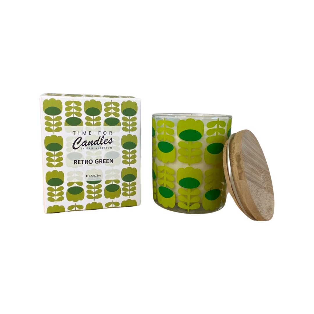 Retro Green Candle Vintage Design Candle Mid Century Modern Candles ...