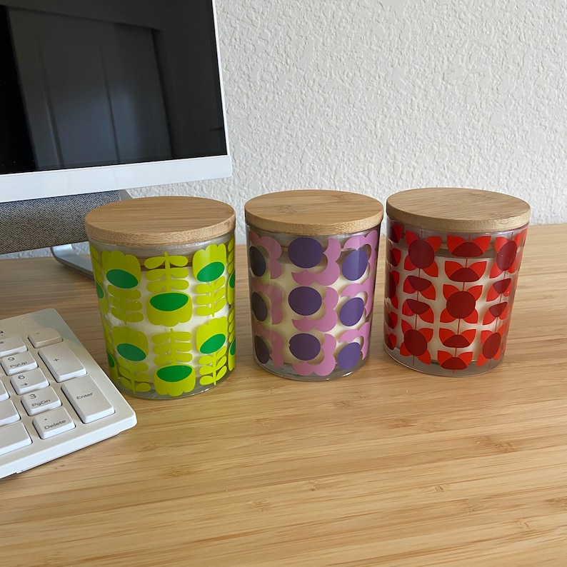 Retro 3 Candle Pack Vintage Design Candle Mid Century Modern Candles ...