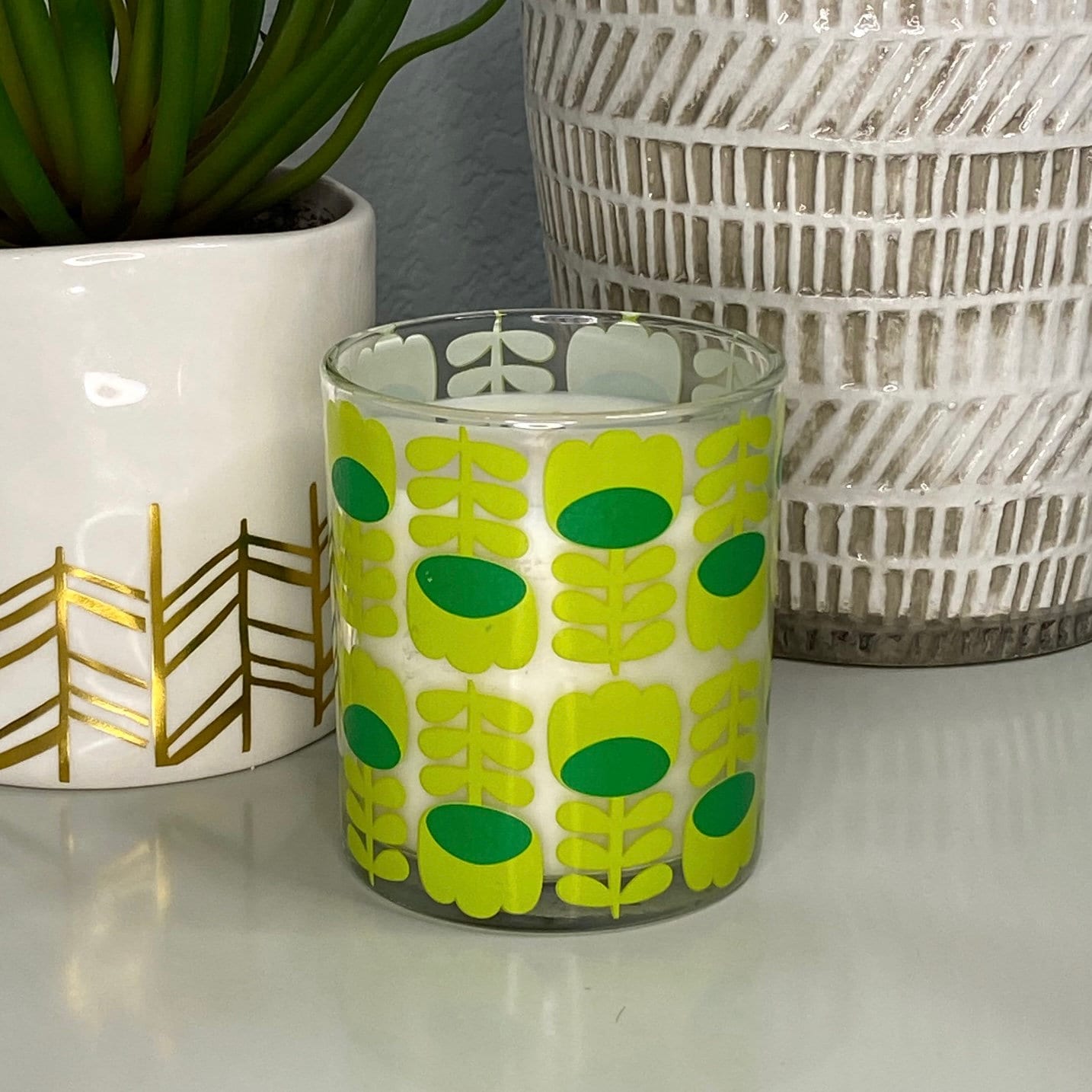 Retro Green Candle Vintage Design Candle Mid Century Modern Candles ...