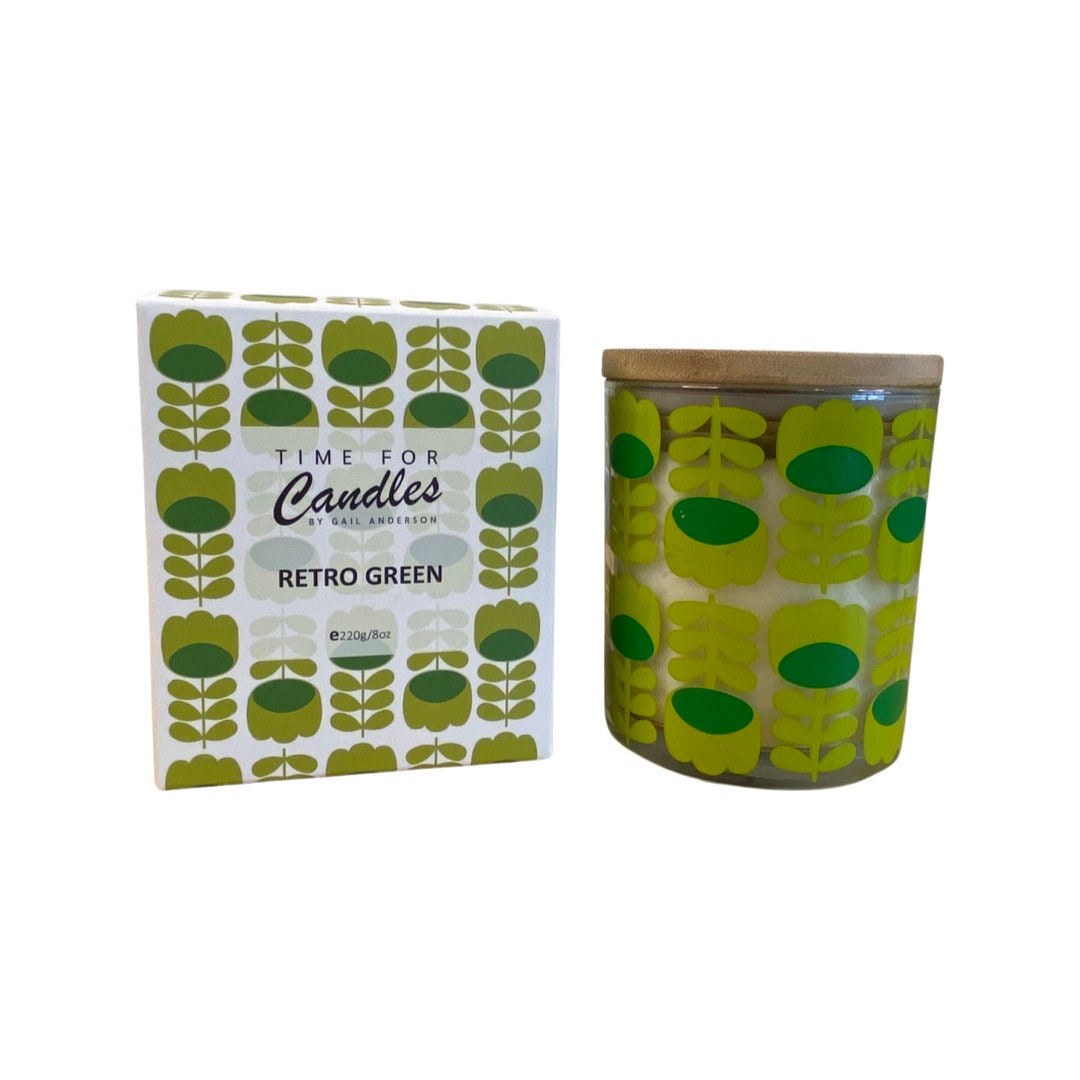 Retro Green Candle Vintage Design Candle Mid Century Modern Candles ...