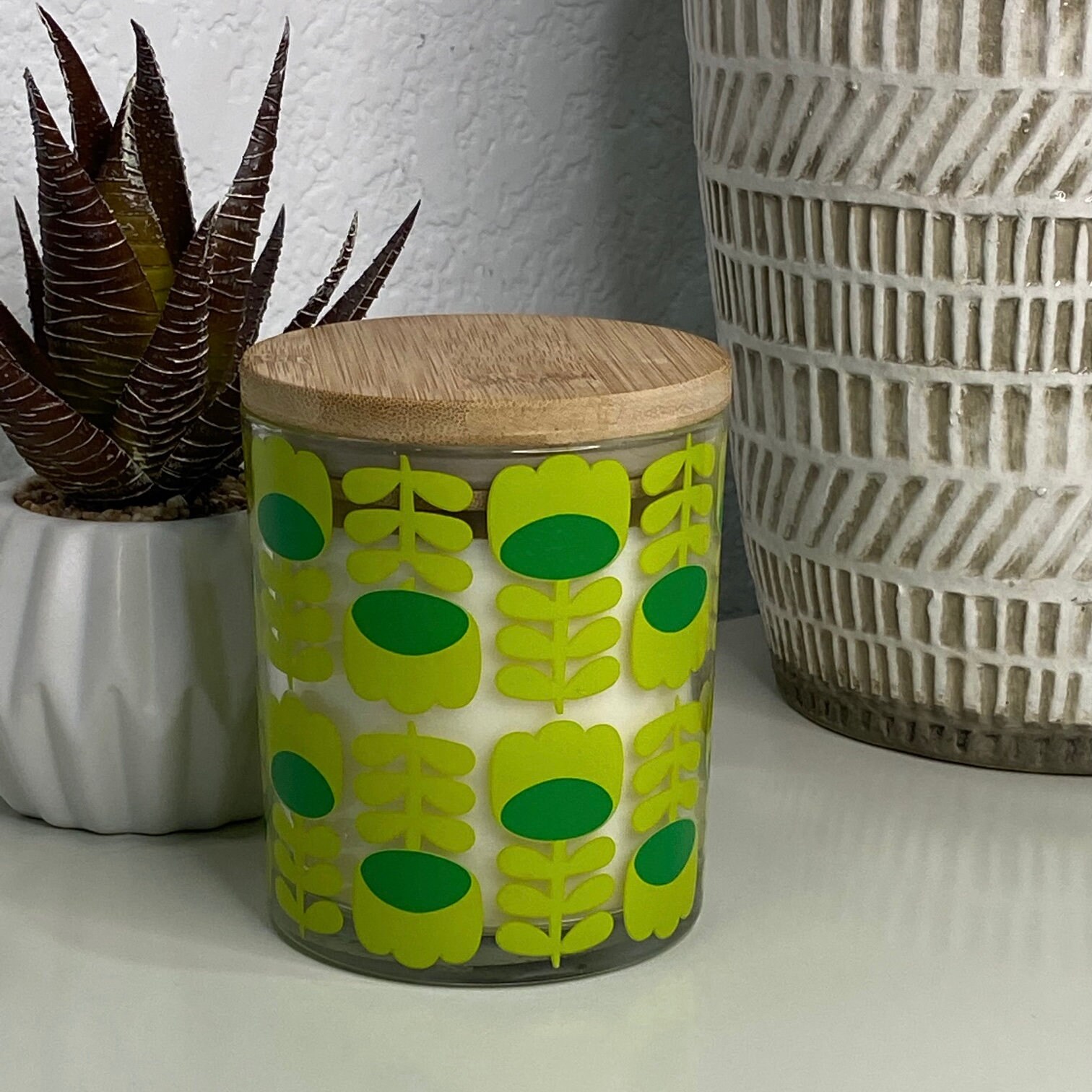 Retro Green Candle Vintage Design Candle Mid Century Modern Candles ...