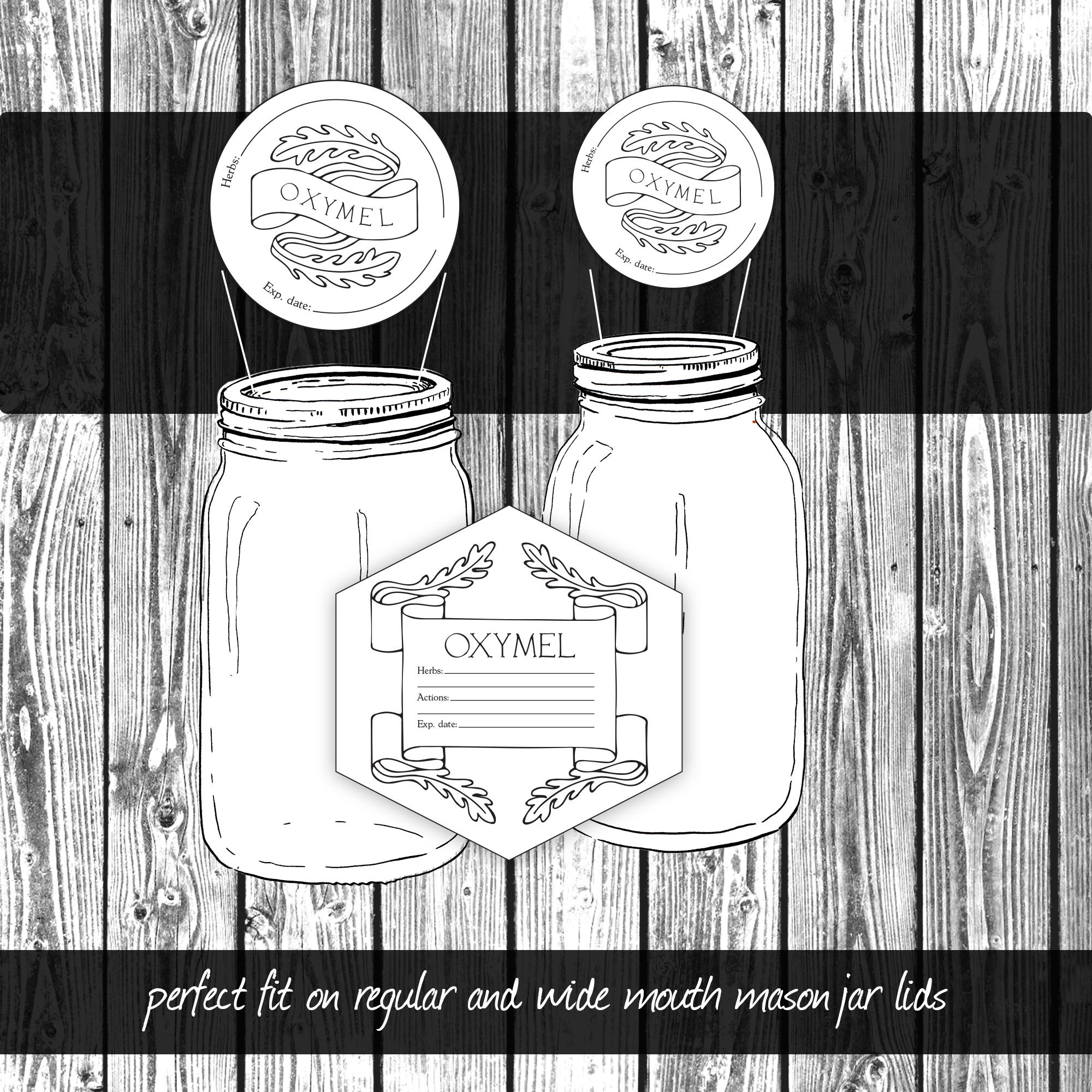 Medieval Herbalist Apothecary Labels, Jar Labels, Herbal Preparations ...