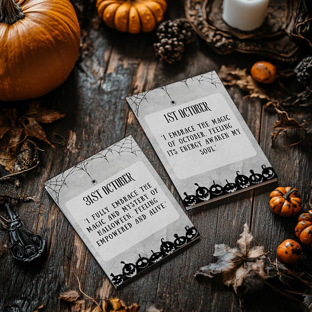 31 Printable Affirmation Cards, Halloween Positive Affirmation Cards ...
