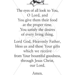 Table Prayer Card Digital Download - Etsy
