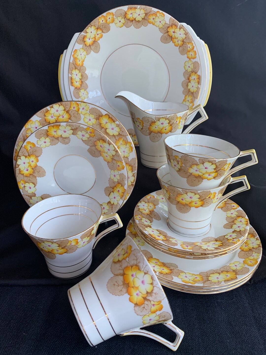 Vintage Royal Albert Crown PRIMROSE China Tea Set, Made in England - Etsy