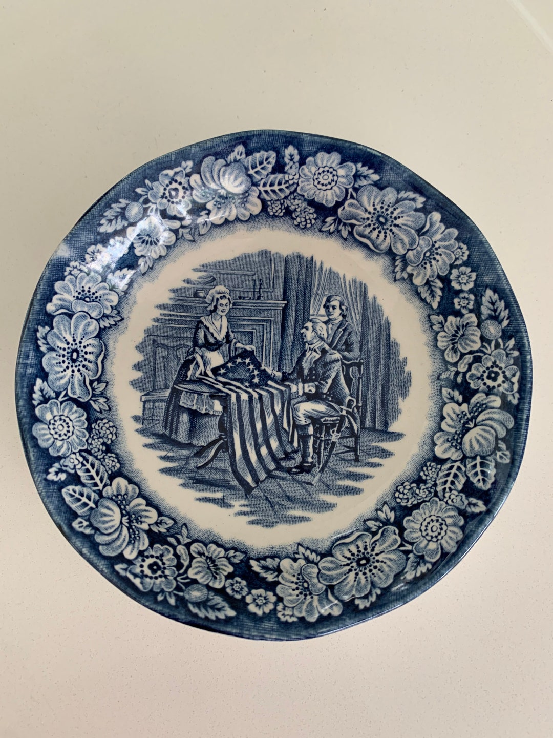Liberty Blue historic Colonial Scenes, Betsy Ross - Etsy