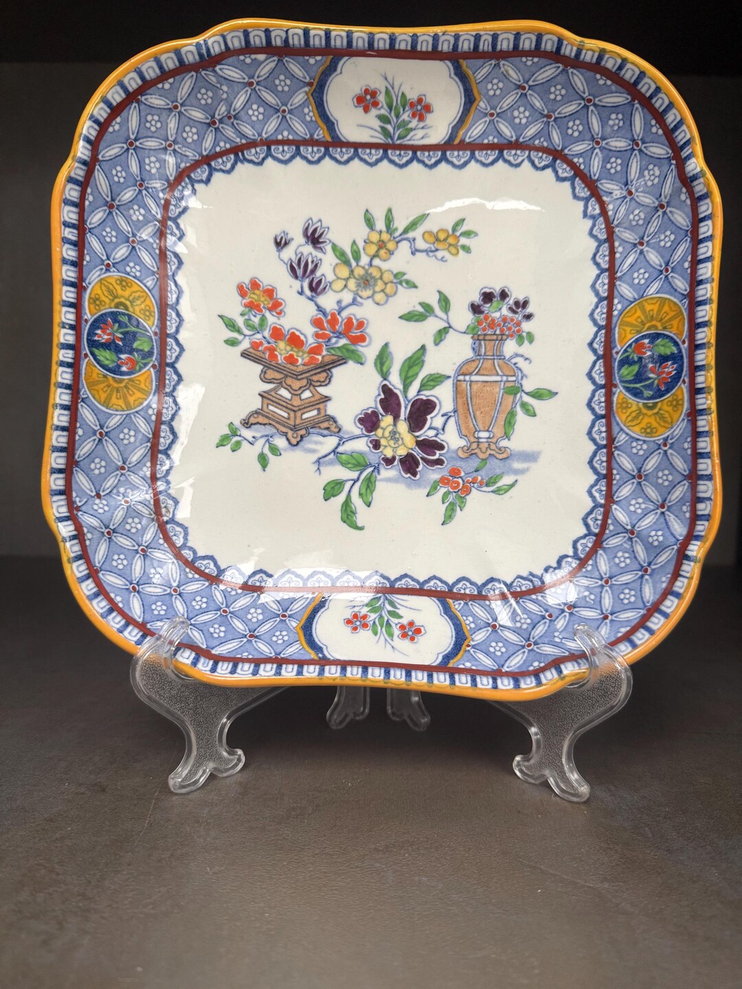 Antique Minton C4982 Pattern Square Deep Plate - Etsy