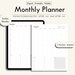Digital Monthly Planner Printable To-do Checklist Editable Simple ...