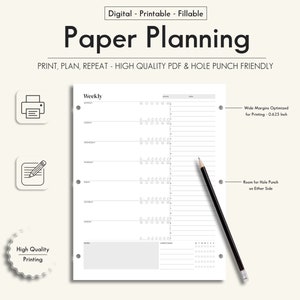 Printable Weekly Planner Mood Icons & Water Goals Habit Tracker ...