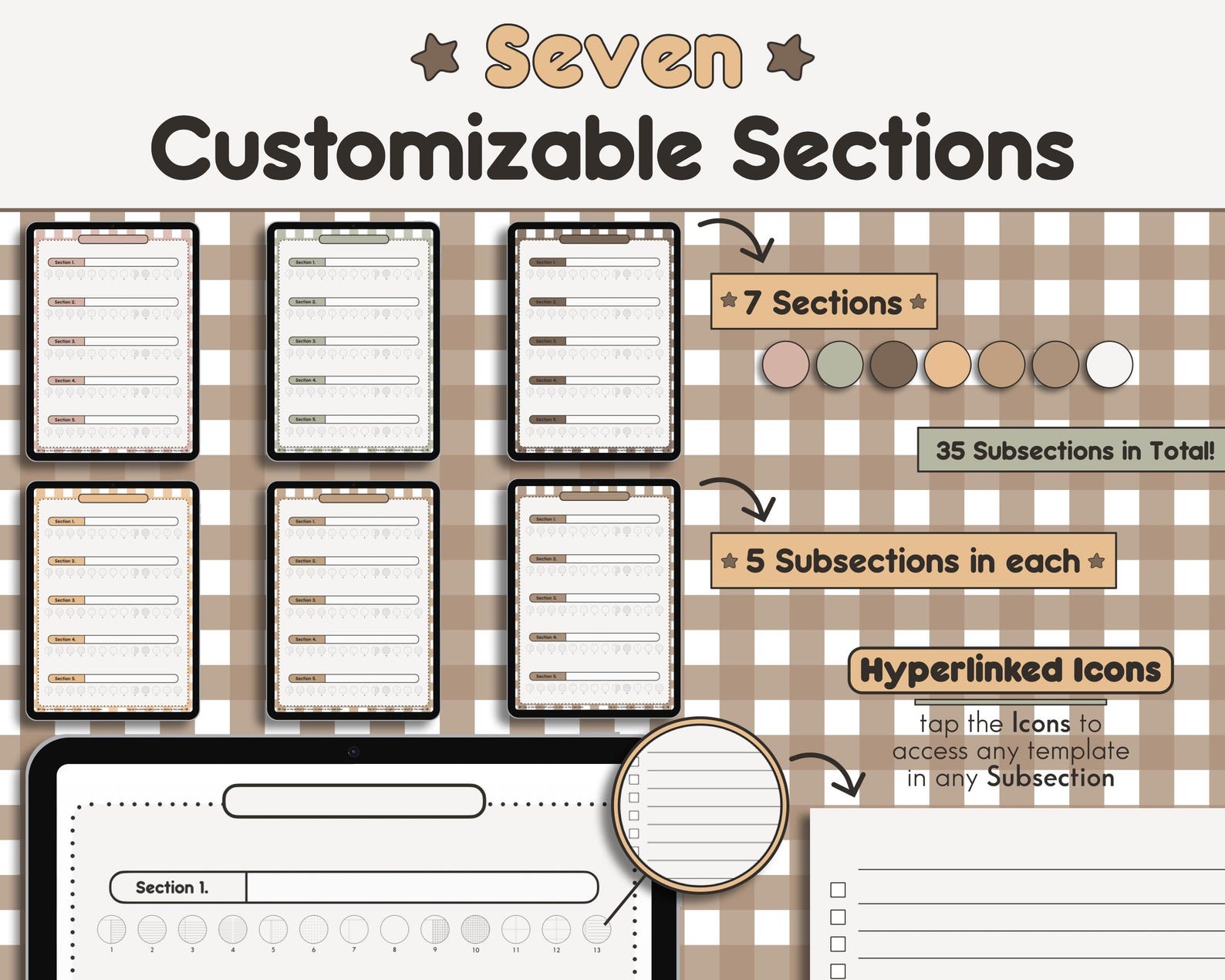 Cute Digital Notebook Student Multi Subject Composition Book ...