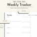 Printable Weekly Planner Mood Icons & Water Goals Habit Tracker ...