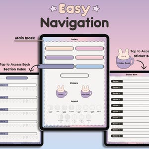 Kawaii Digital Notebook Student Multi Subject Journal Custom Digital ...