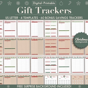 Digital Holiday Gift Tracker Printable Christmas Planner With Saving ...