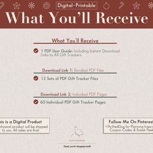 Printable Christmas Gift Tracker Digital Savings Goal Tracker Shopping ...