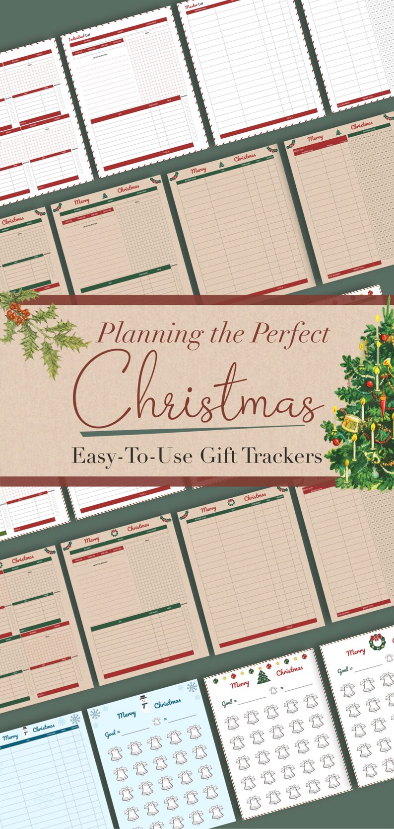 Printable Christmas Gift Tracker Digital Savings Goal Tracker Shopping ...
