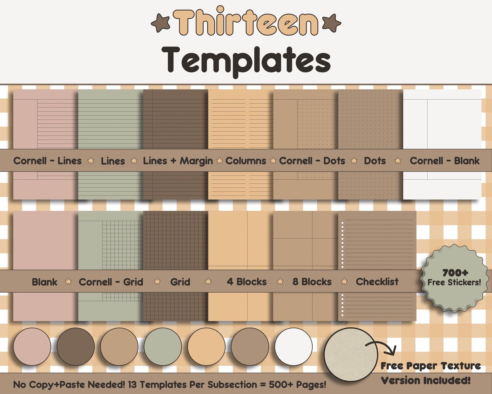 Cute Digital Notebook Student Multi Subject Composition Book ...