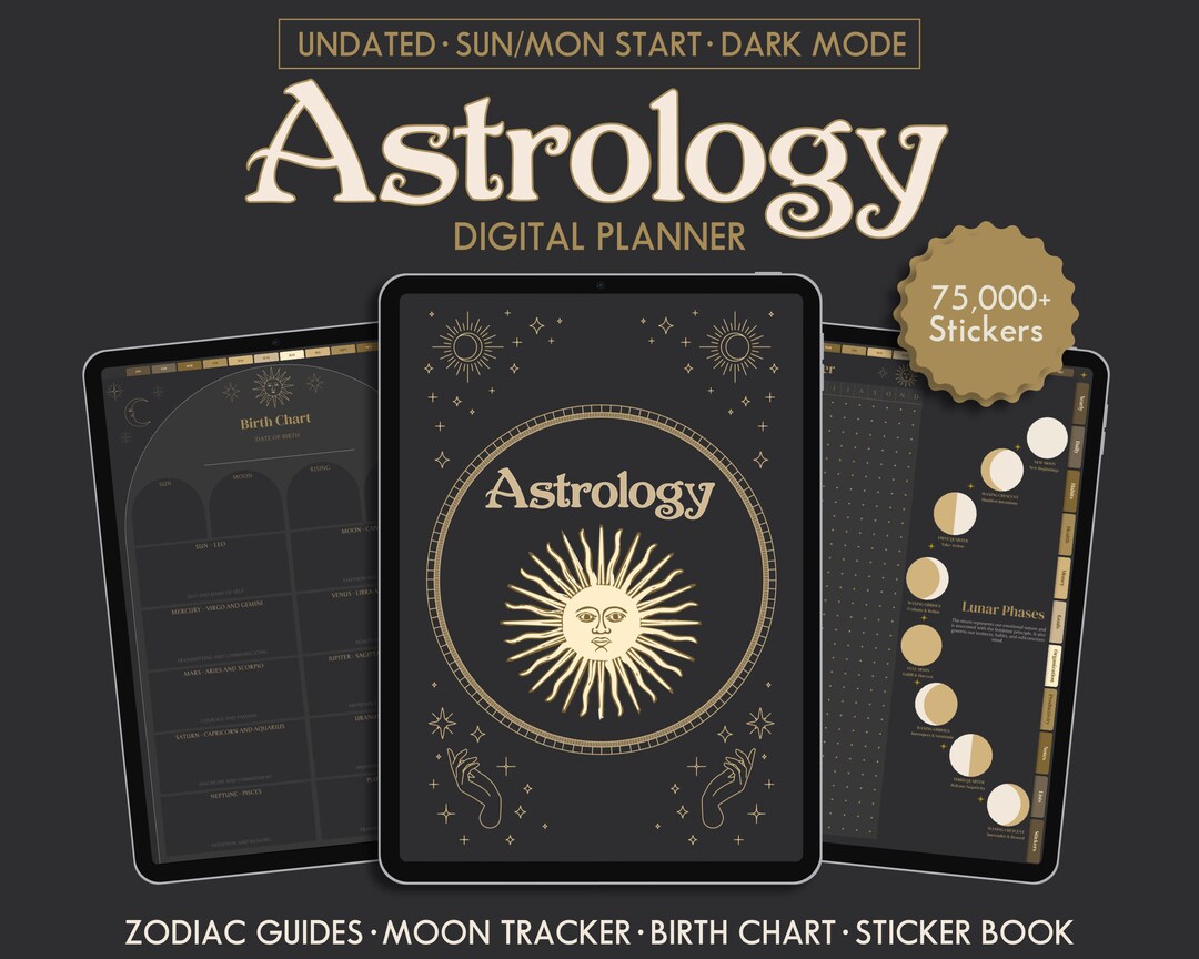 Zodiac Life Planner Digital Astrology Guide Cosmic Manifest Journal ...