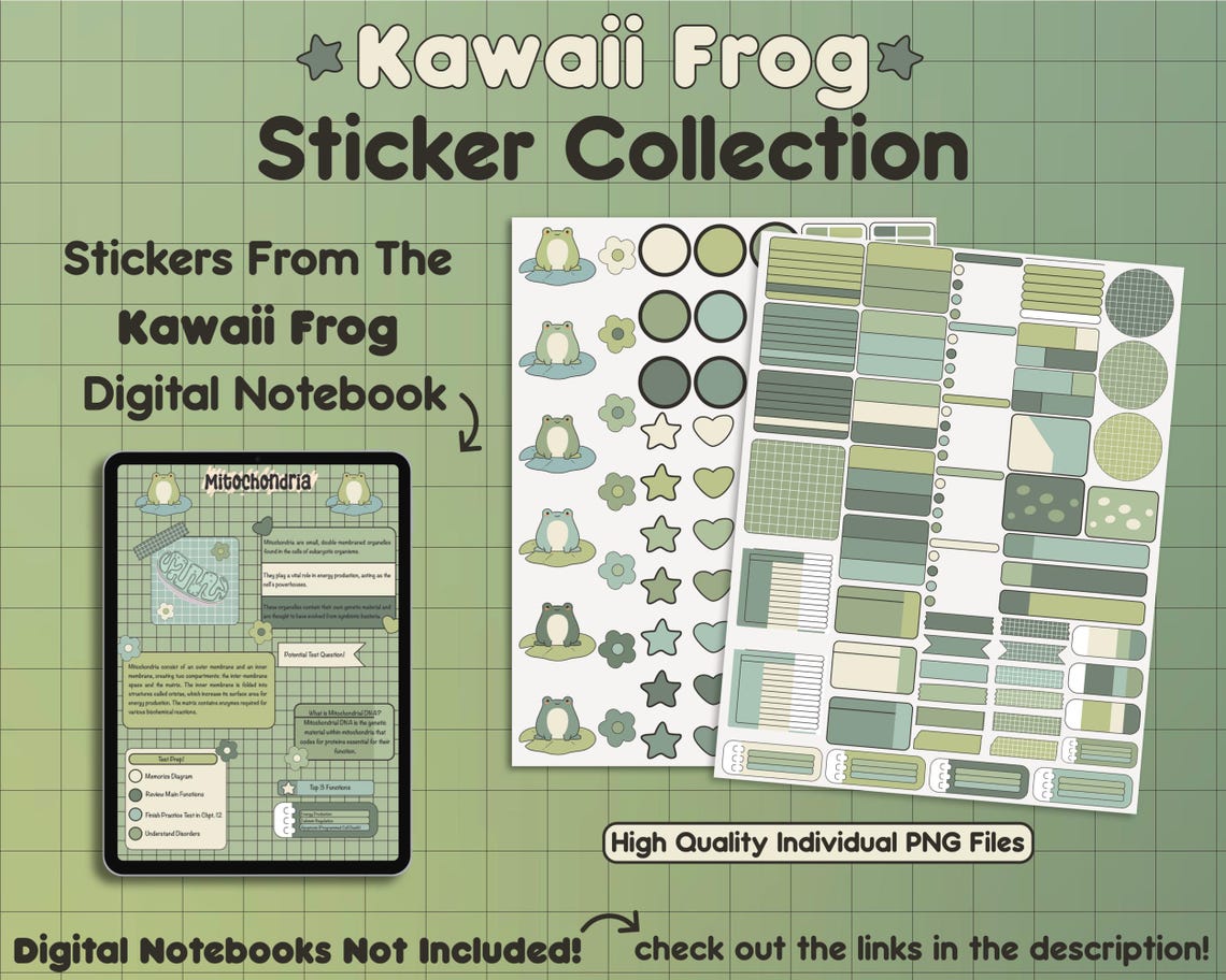 Cute Digital Sticker Bundle Goodnotes Planner Icons Pastel Washi Tape ...