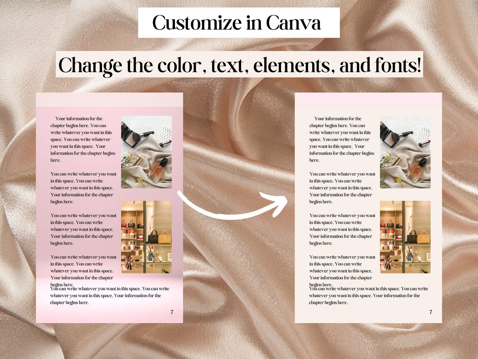 Girly Ebook Template Canva | Boss Babe Ebook | Pretty Canva Template ...