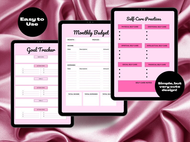 2024-2025 Pink Planner Bundle Digital Planner for iPad Pink Goodnotes ...