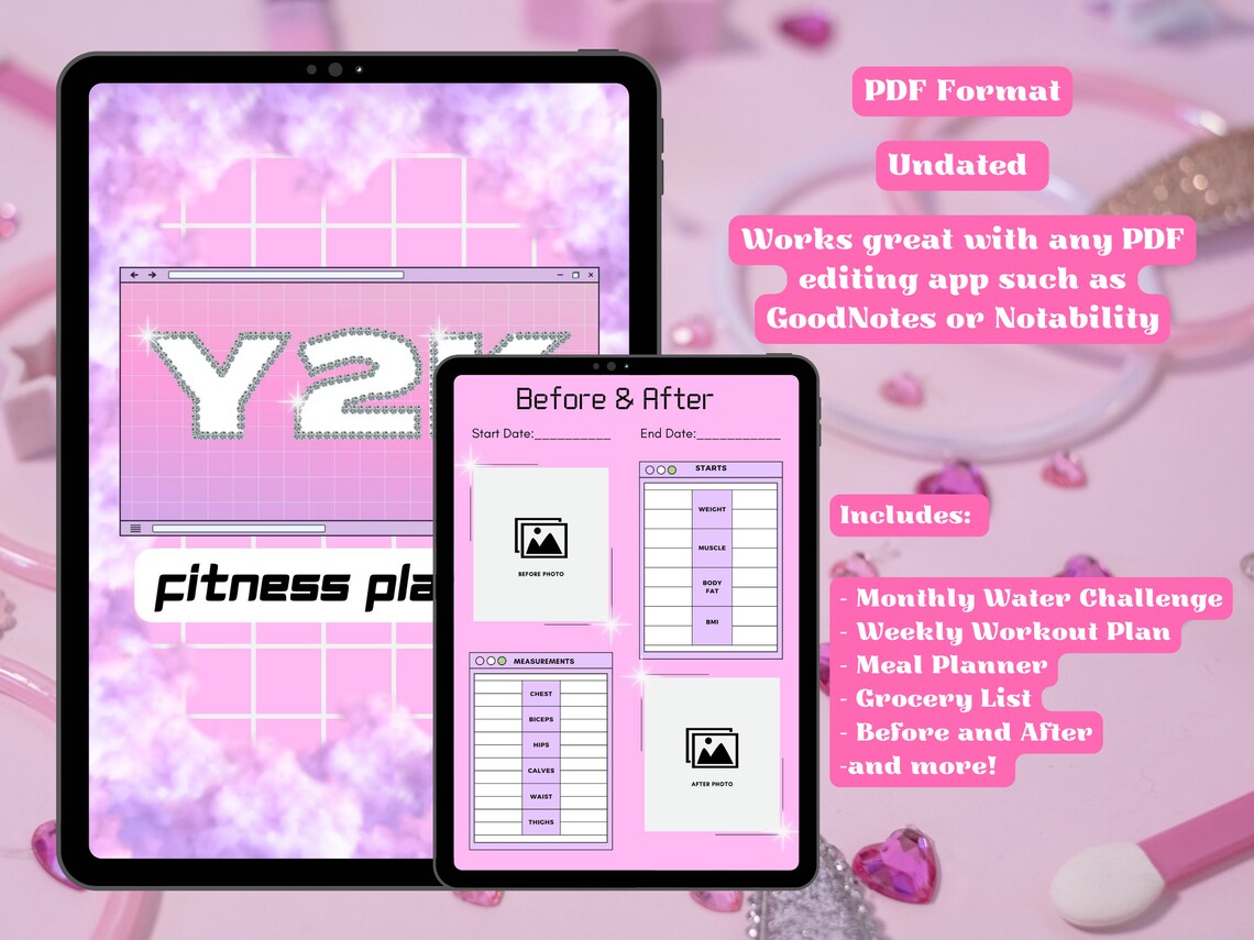 Y2K Digital Planner Y2K Bundle Y2K Word Search Y2K Fitness Planner Y2K Aesthetic PDF Planner PDF ...