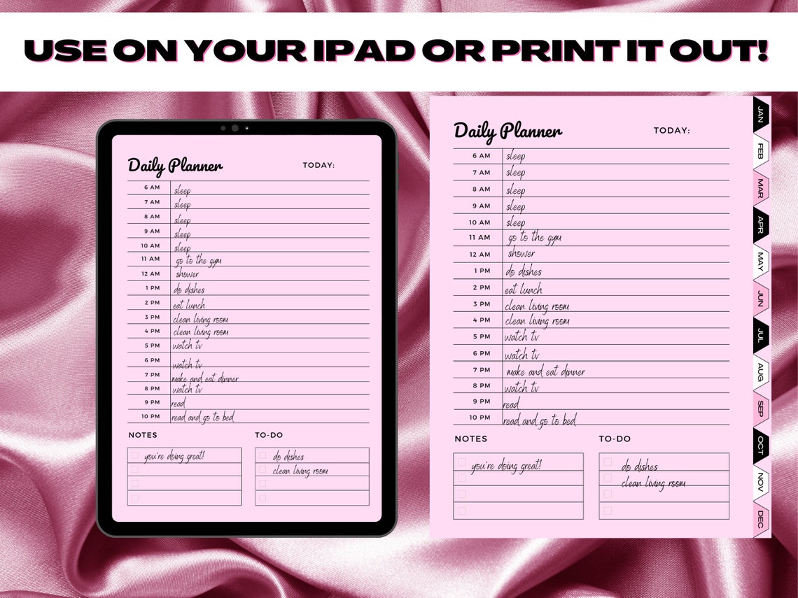 2024-2025 Pink Planner Bundle Digital Planner for iPad Pink Goodnotes ...