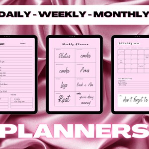 2024-2025 Pink Planner Bundle Digital Planner for iPad Pink Goodnotes ...