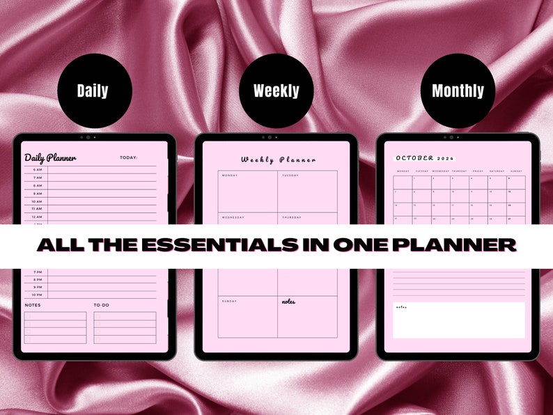 Pink Digital Planner 2023 2024 Black Girl Digital Planner Girl Boss ...