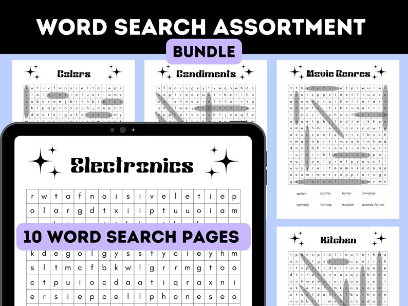 Word Search Puzzle Game | Word Search Printable | 10 Word Searches and ...