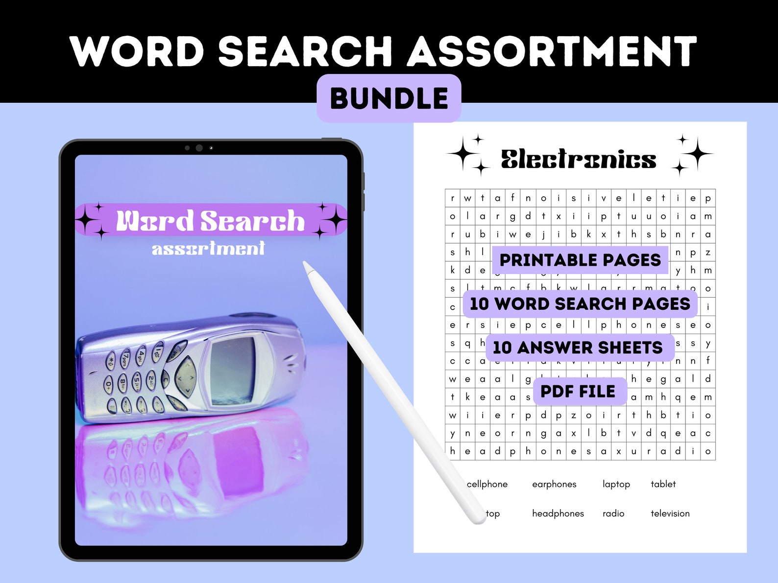 Word Search Puzzle Game | Word Search Printable | 10 Word Searches and ...