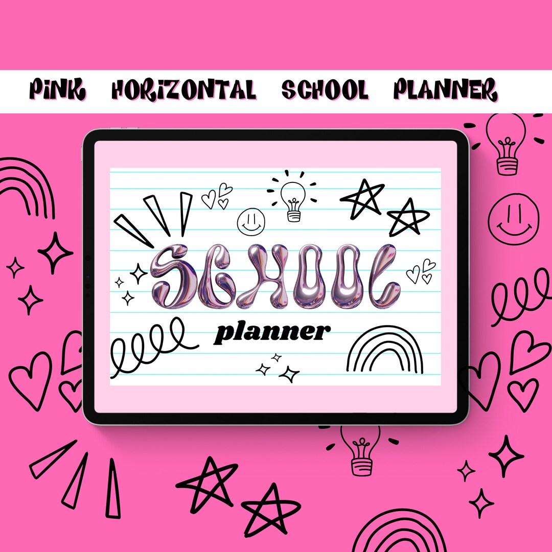 Digital Student Planner Pink | Pink Class Schedule | Pink College ...