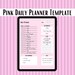 Pink Daily Planner Template | Printable Daily Planner | Printable Pink ...