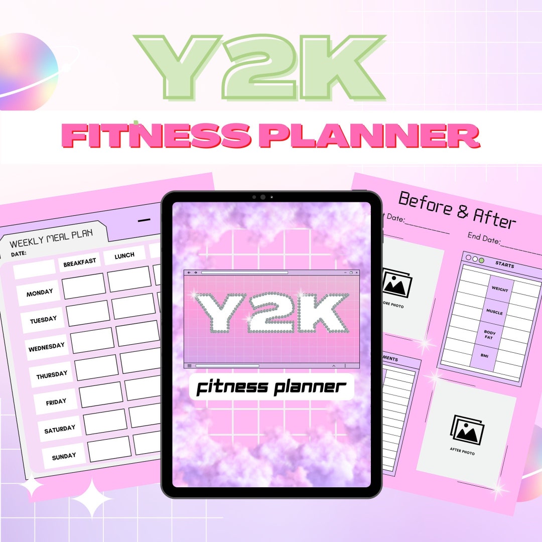 Digital Workout Planner Y2K | 2000s Fitness Digital Journal | Fitness ...