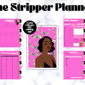 The Stripper Planner | Pink Digital Budget Planner | Pole Dancer ...