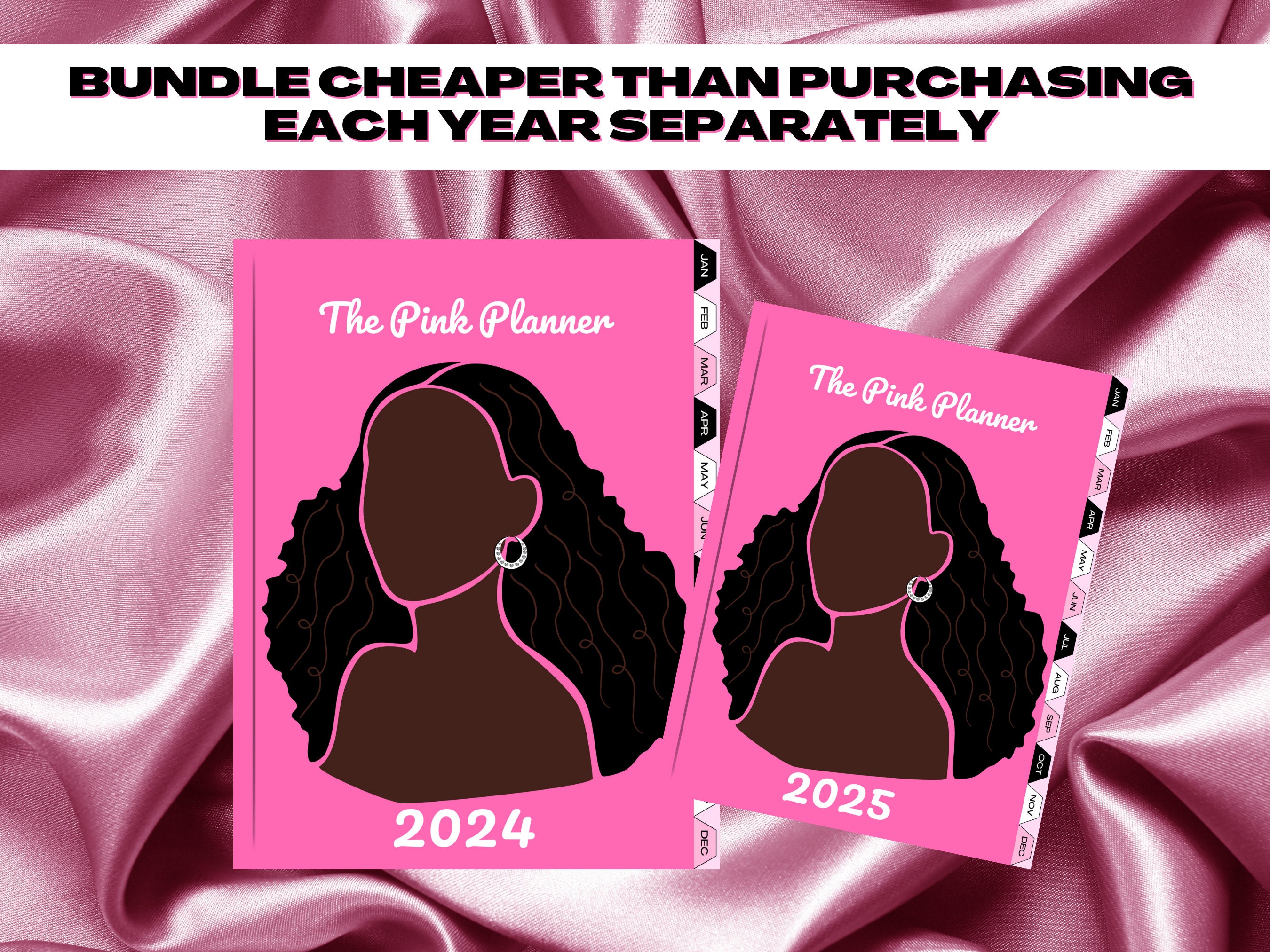 2024-2025 Pink Planner Bundle Digital Planner for iPad Pink Goodnotes ...