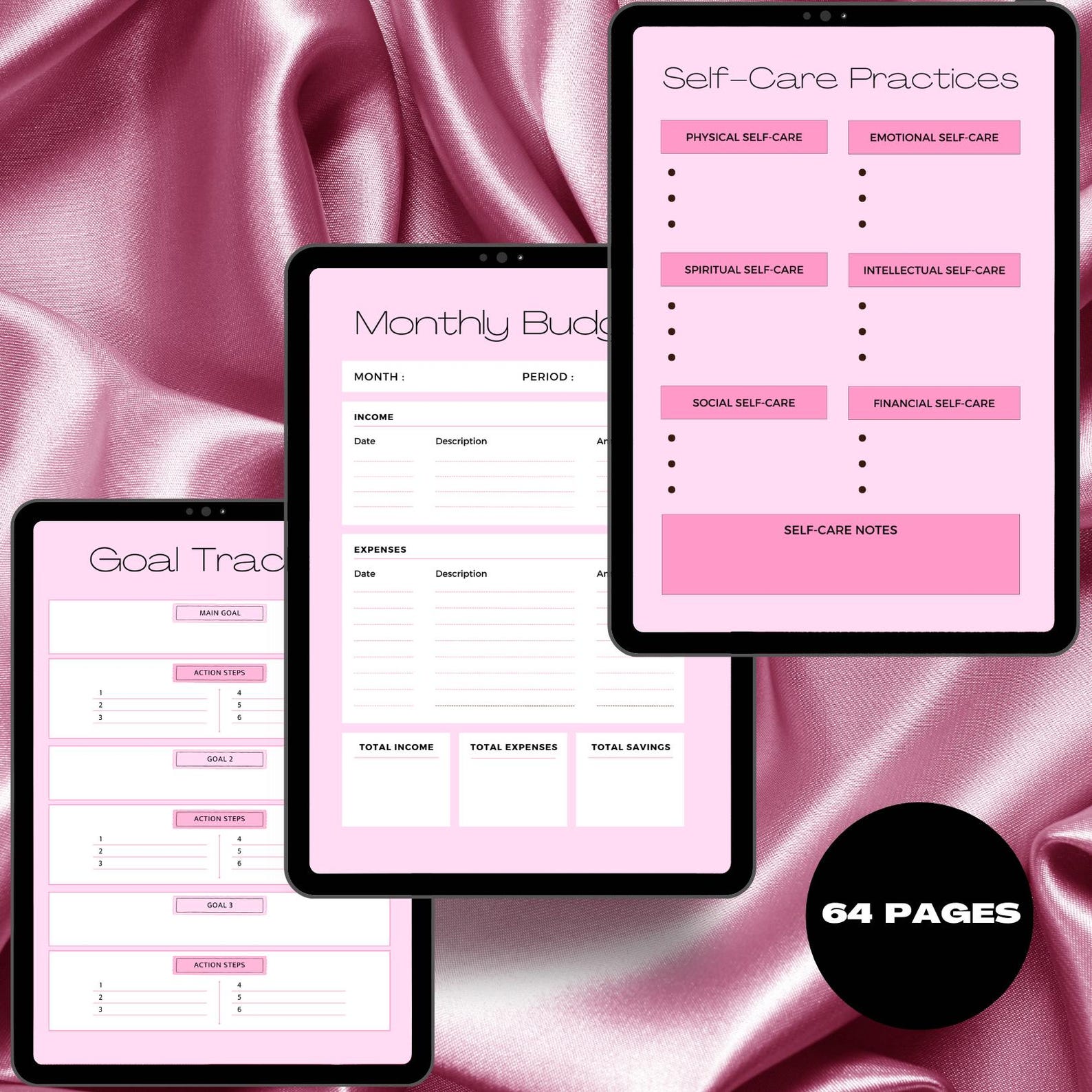 Pink Planner 2025 | Digital Planner Pink | Dated Planner | Girl Boss ...