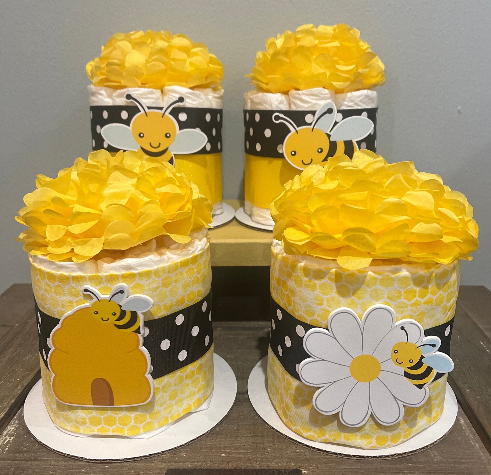 Mini Bee Diaper Cakes - Etsy