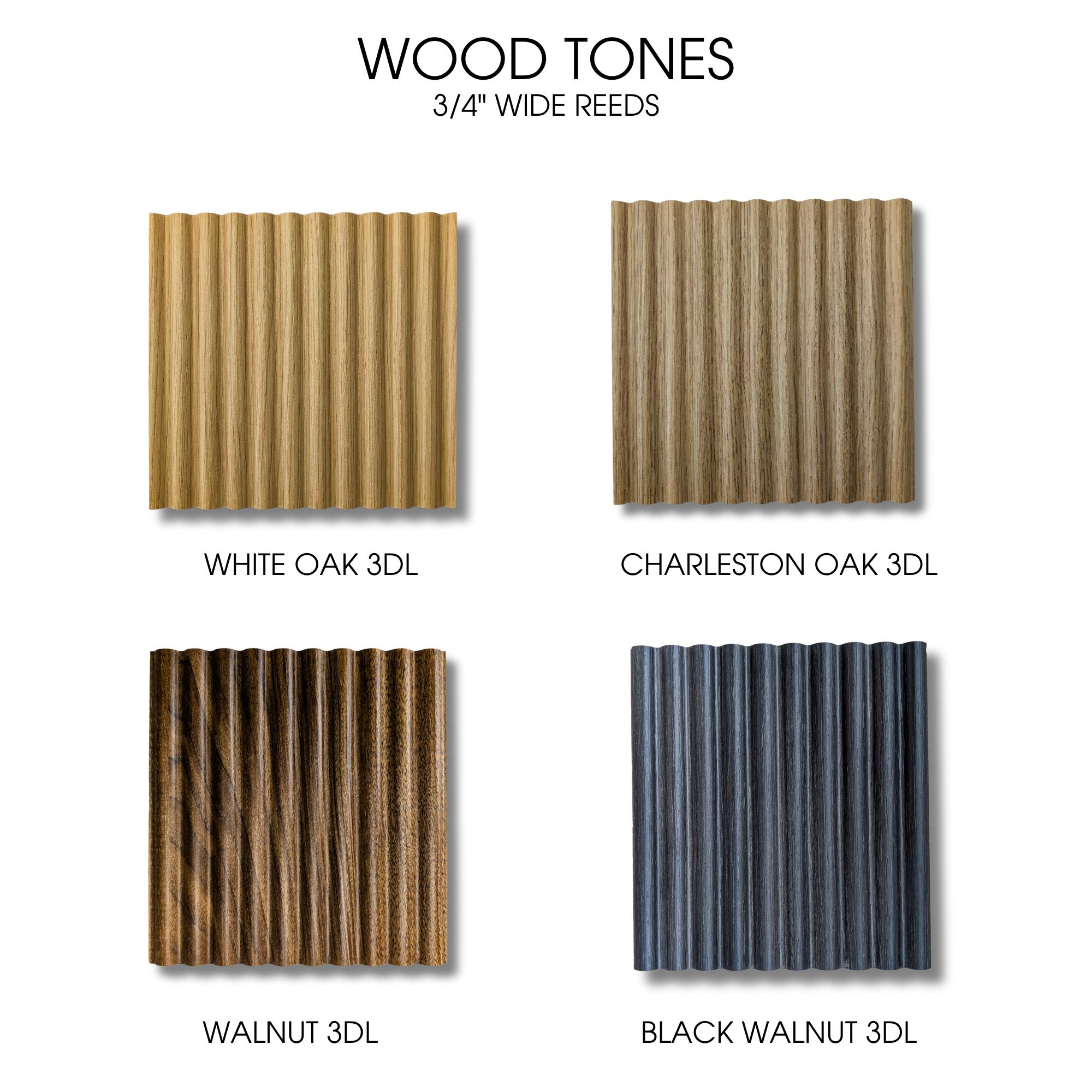 6" X 6" Sample: 3DL Wood Wall Panels in Fluted, Reeded, and Slat ...