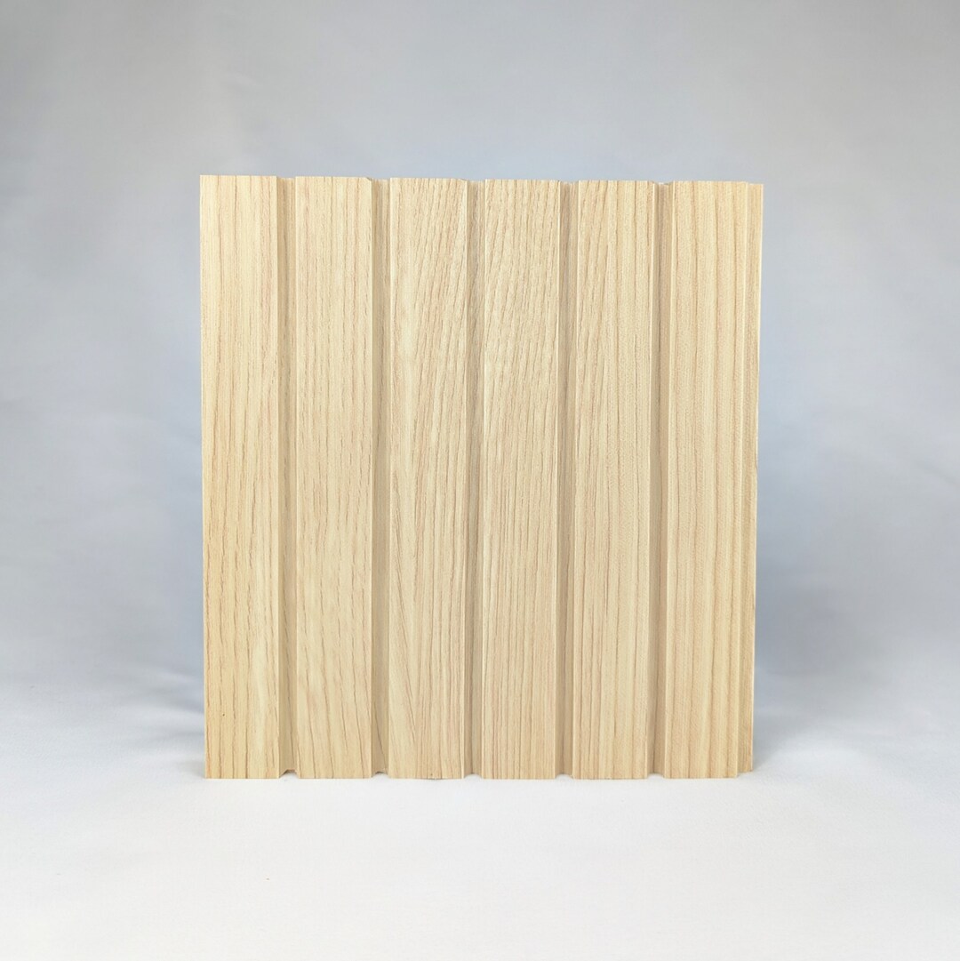 Slatted Wall Panels 1 Slats Custom Sizes Primed, White Oak, Walnut 3D ...