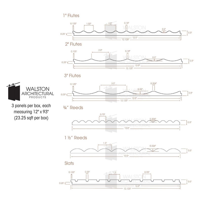 Fluted Wall Panels - 2" Flutes | 3D Tambour Wall Paneling | Paintable ...