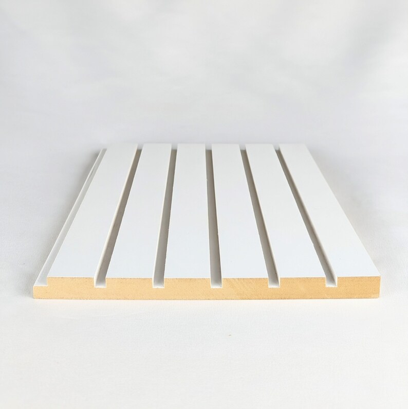 Slat Wall Panels Custom Sizes in Primed, White Oak, or Walnut 3D Wall ...