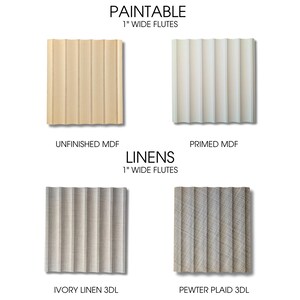 3D Fluted Wall Panels – 1" Wide Flutes | Wood Grain, Stone, Linen ...